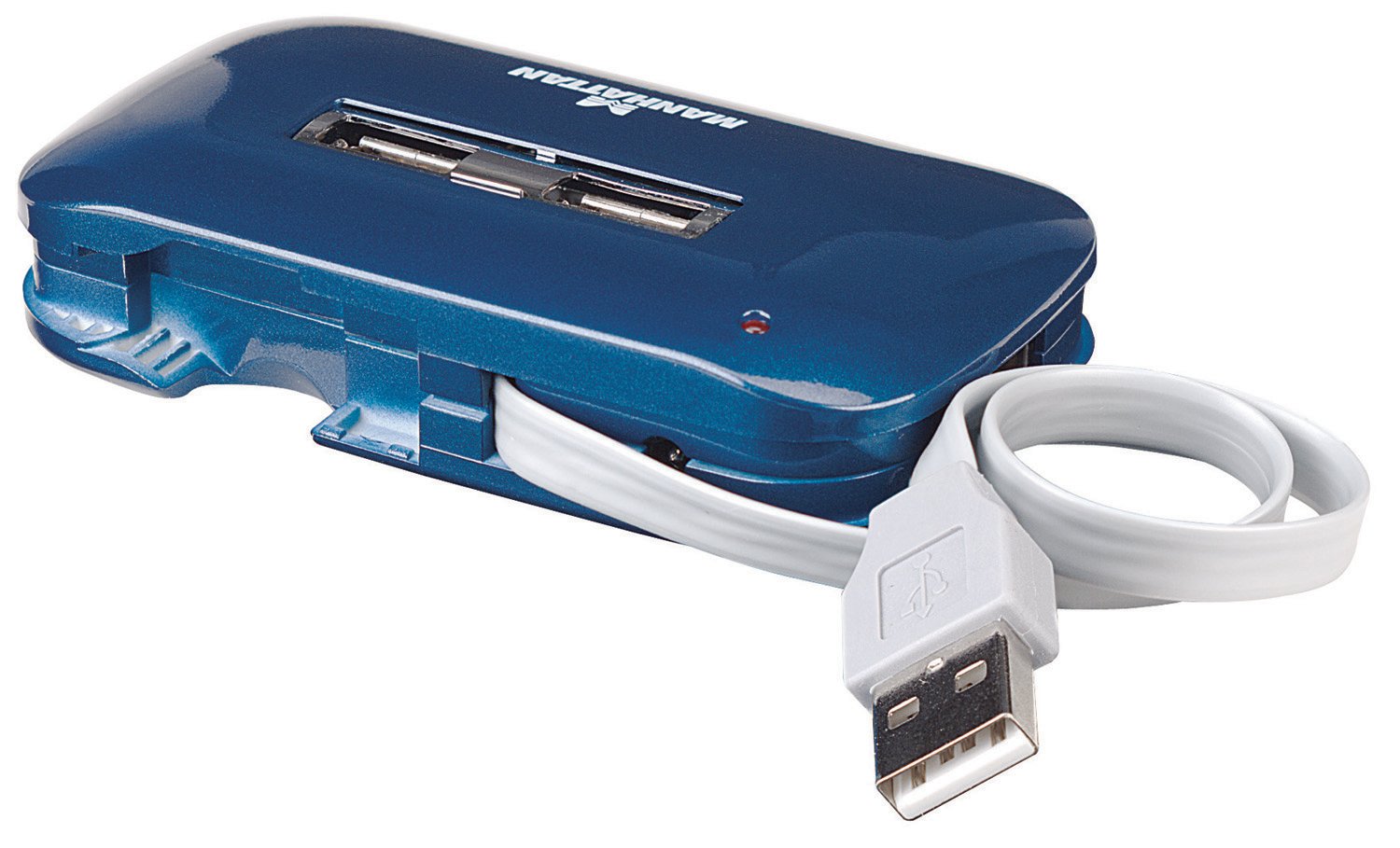 Manhattan 7-Port USB 2.0 Ultra Hub, Plug and Play C Windows and Mac Compatible (161039)