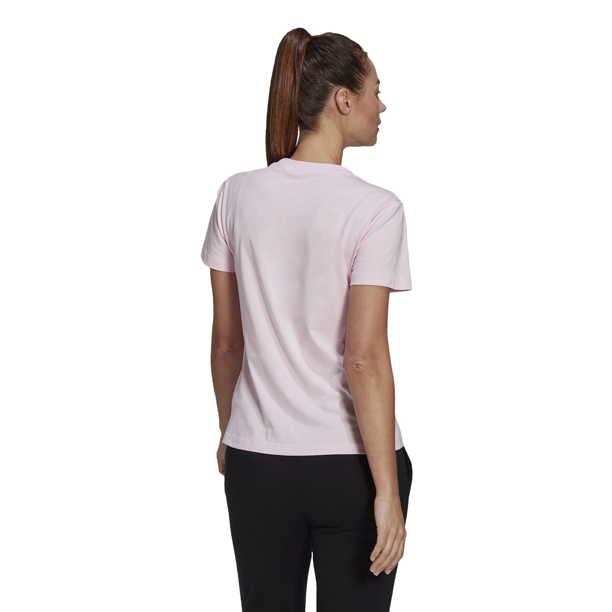 adidas womens OUTLFLORAL Graphic Tee Clear Pink Small