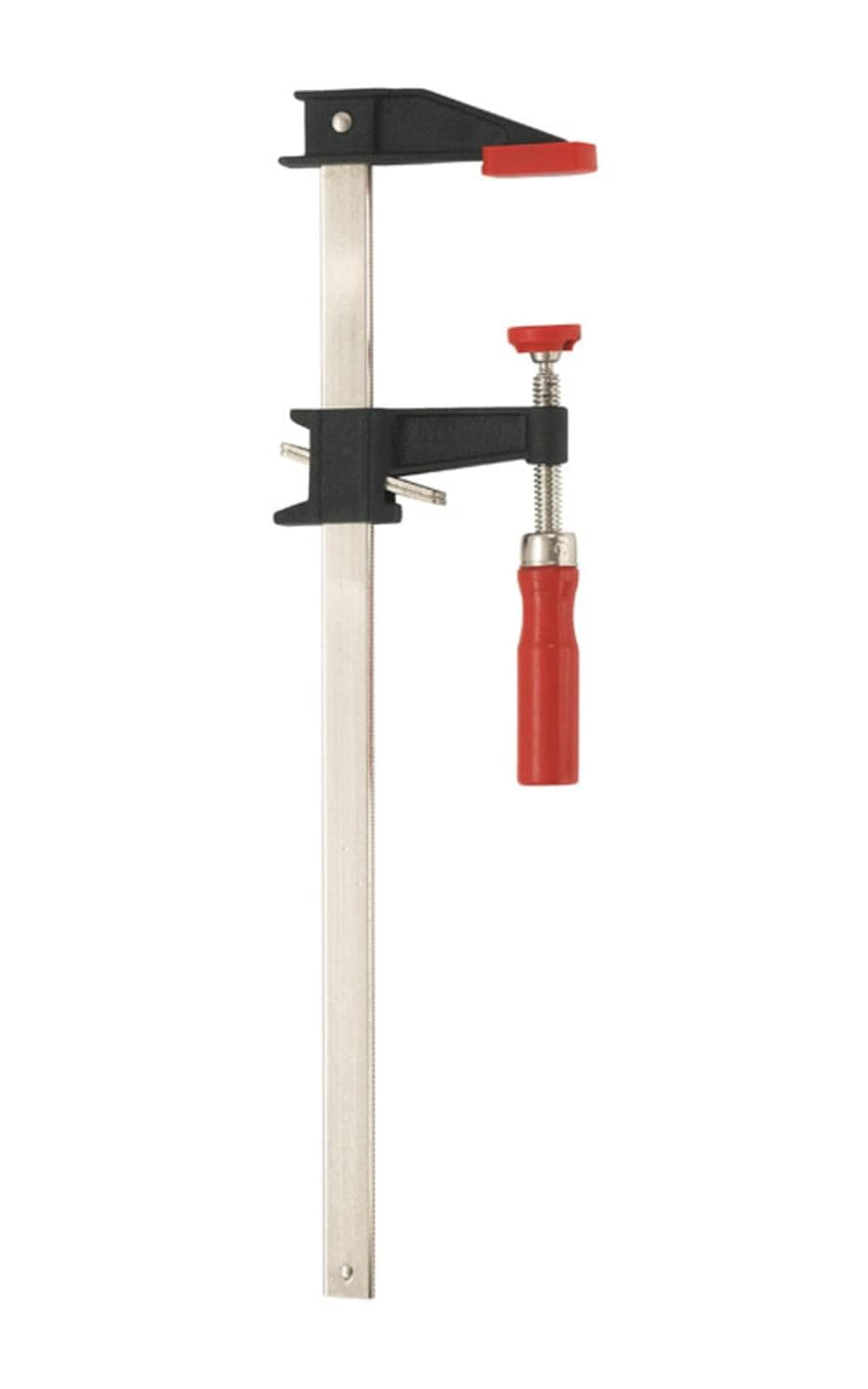 Bessey Clutch Style Bar Clamps - 18 In 600 lb - GSCC2.518- Woodworking Clamps with Ergonomic Handle, Non-Marring Pads, Durable Cast-Iron Jaws & Serrated Rail for Carpentry & Cabinetry