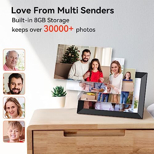 Apofial 2 Pack Digital Picture Frame 10.1 Inch WiFi Digital Photo Frame 1280 * 800 HD IPS Touch Screen Smart Cloud Photo Frame, Auto-Rotate, Share Photos and Videos Instantly via Email or App
