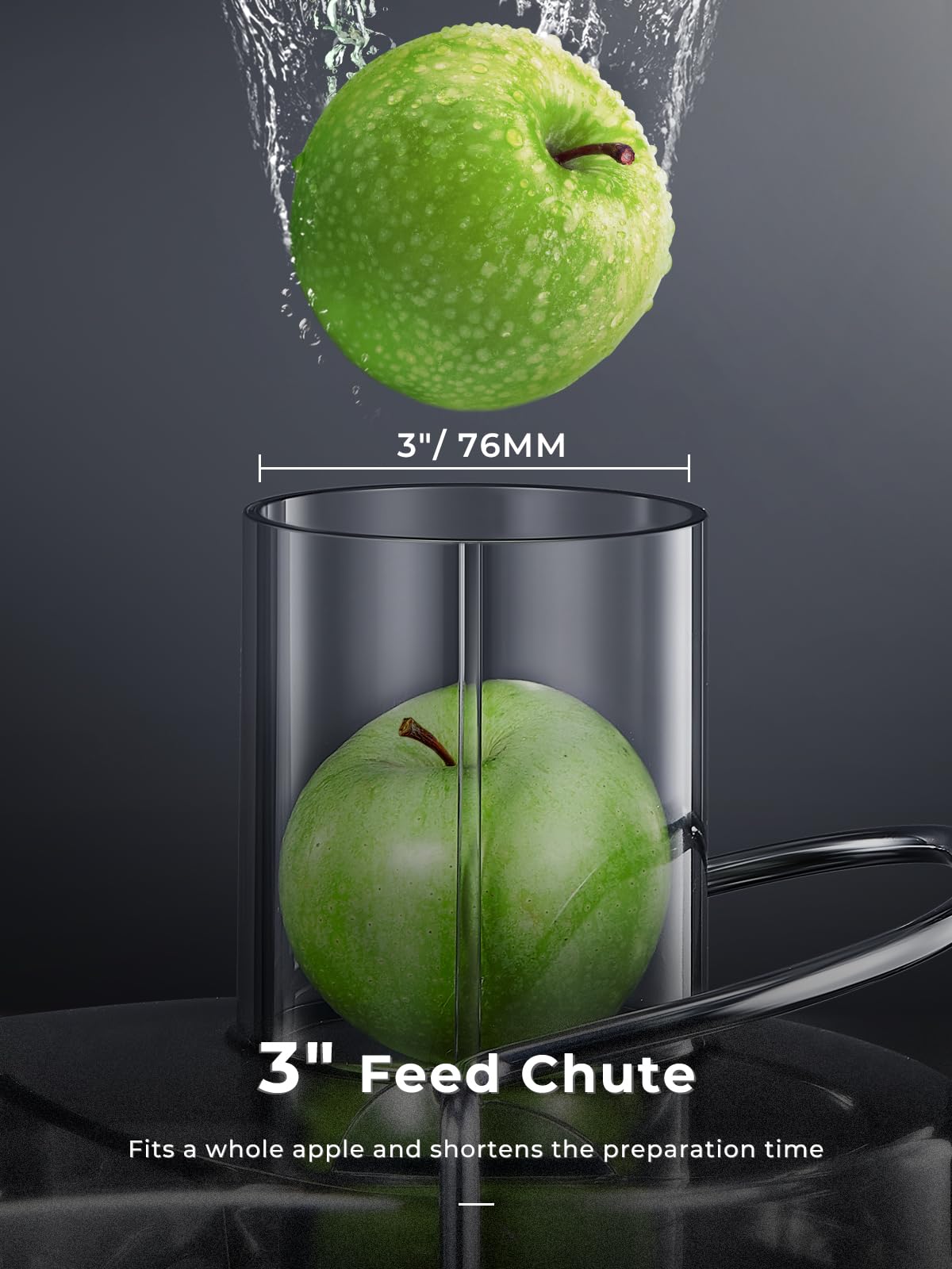 AMEGAT Juicer Machines Vegetable and Fruit, 1300W Powerful Juice Extractor Machine, Whole Fruit Juicer With 3.2" Wide Mouth Food Chute, 2 Speeds, High Juice Yield, 100% BPA-Free