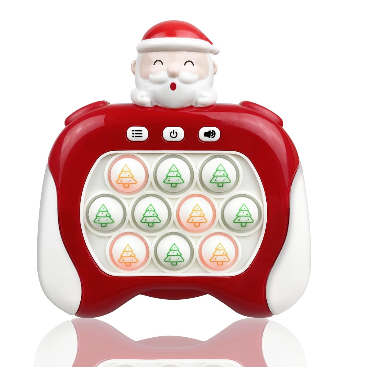 Anditoy Christmas Pop Quick Push Game, Handheld Light up Bubble Fidget Game Toy for Kids Boys Girls Teens Christmas Stocking Stuffers Gifts