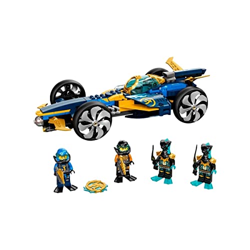 LEGO NINJAGO Ninja Sub Speeder 71752 Building Kit; Amphibious Car Toy with NINJAGO Cole and Jay Minifigures; New 2021 (356 Pieces)