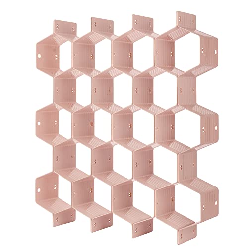 Poeland Drawer Divider Organizer 8pcs DIY Plastic Grid Honeycomb Drawer Divider