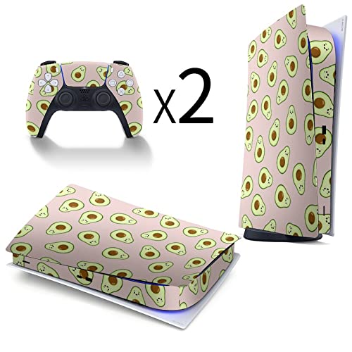 Avocado Full Protective Skin Cover Design Wrap Decal Sticker Compatible with PS5 Digital Edition Console and Controller