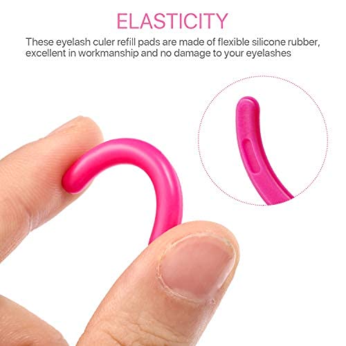 80 Pieces Eyelash Curler Refills Pads Soft Curler Replacement Refills Pads for Universal Eyelash Curler (Rose Red, Purple, Pink and Dark Rose Red)