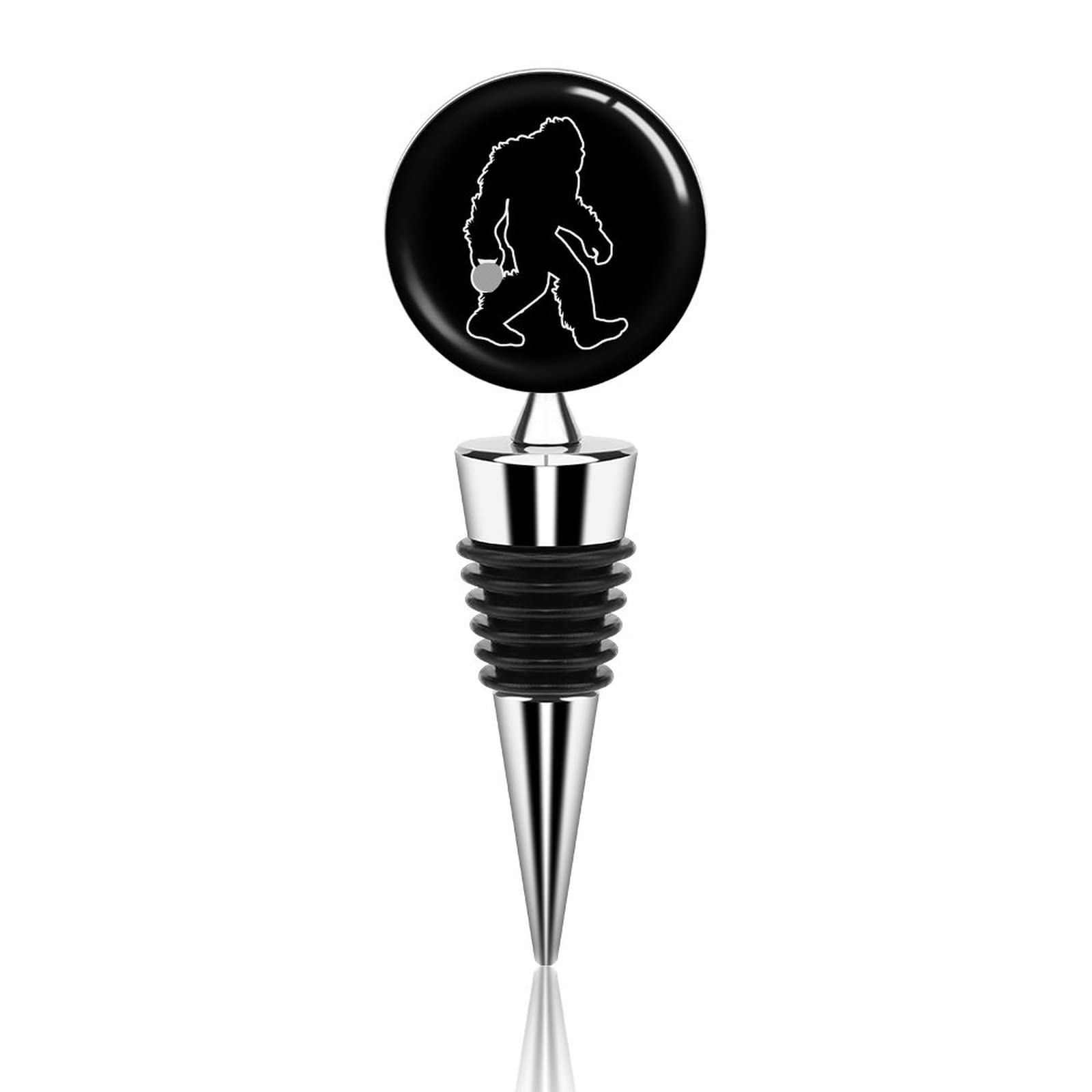 Bigfoot Carrying Kettlebell Wine Bottle Stopper Zinc Alloy Beverage Bottle Stoppers for Gifts Bar Holiday Party Wedding