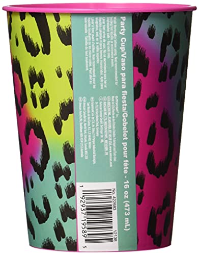 amscan Colorful Leopard Print Safari Favor Cup - 1 Pc. White,Colorful