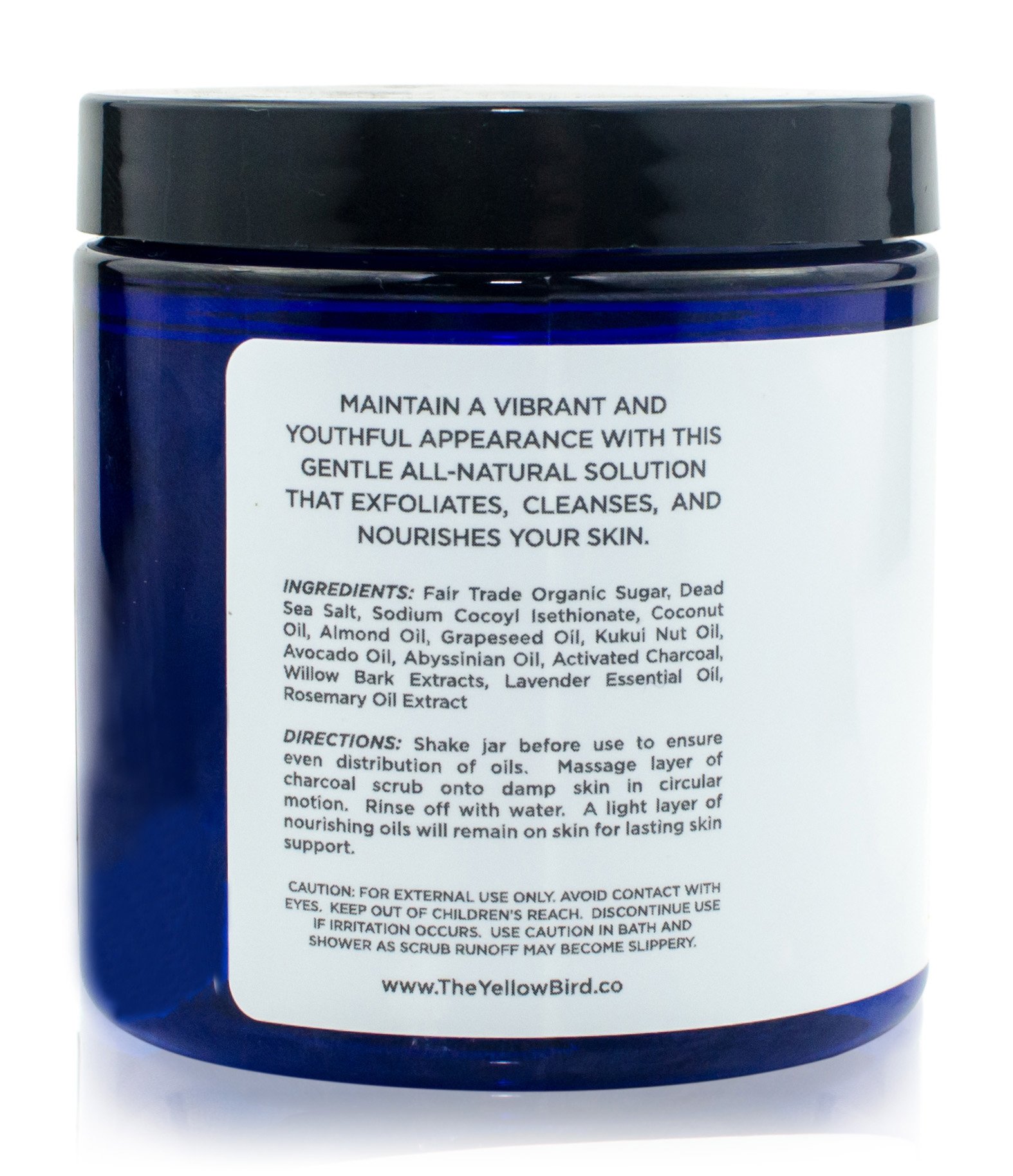 Natural Activated Charcoal Body & Face Scrub. Exfoliating Dead Sea Salt & Sugar Scrub. Deep Cleansing Pore Minimizer. Anti Cellulite, Acne, Blackhead, Scars, Wrinkle Treatment.