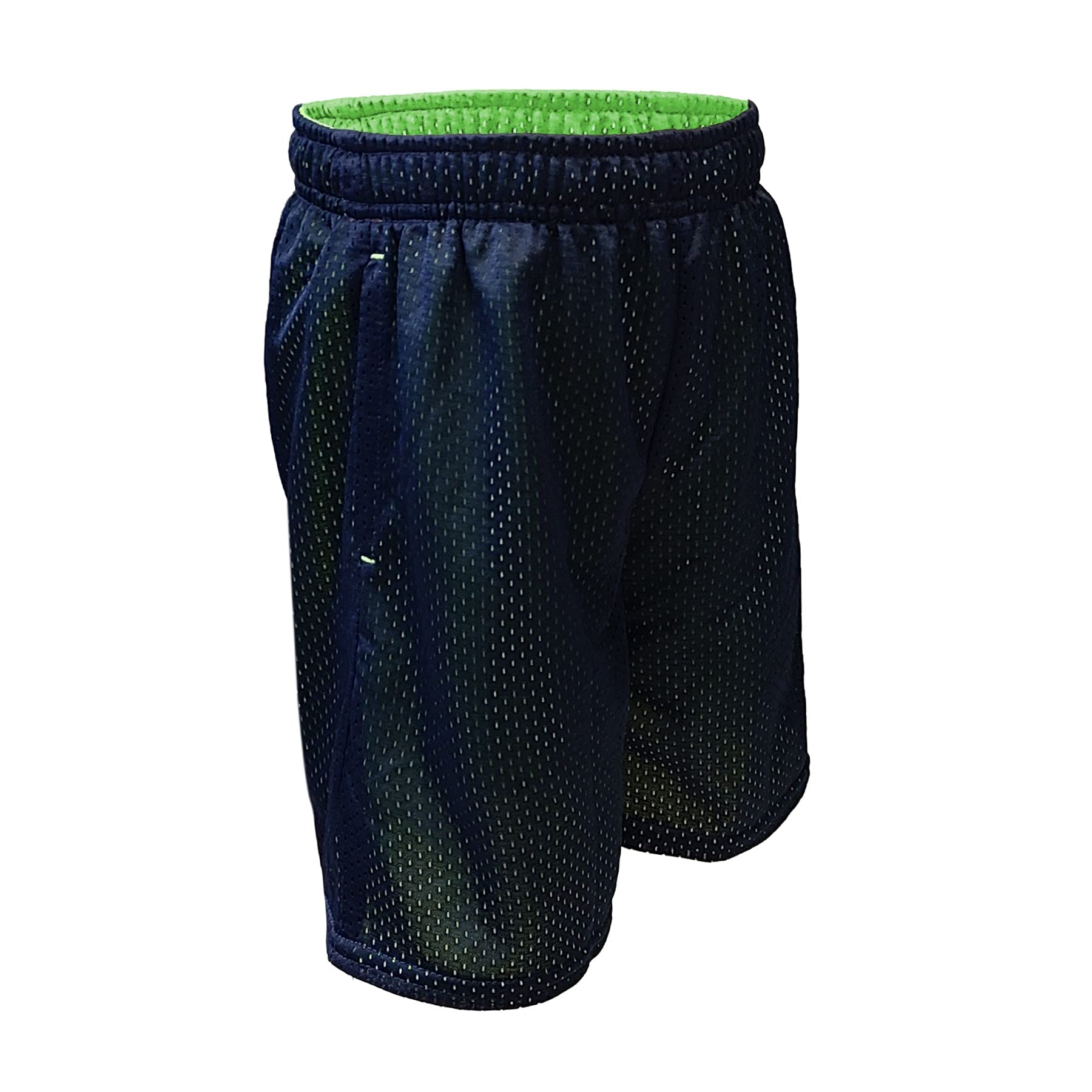 Andrew Scott Boys 7 Pack Active Performance Mesh Style Basketball Sport Shorts (7 Pack- Assorted Solids Contrast Pocket, Medium)
