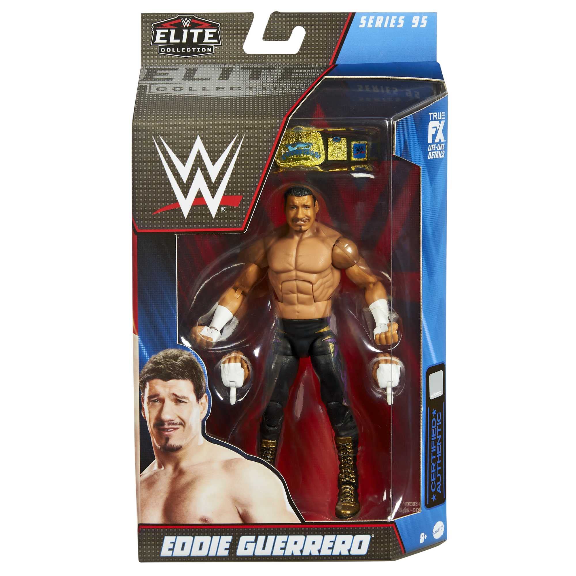 Mattel WWE Eddie Guerrero Elite Collection Action Figure, 6-inch Posable Collectible Gift for WWE Fans Ages 8 Years Old & Up