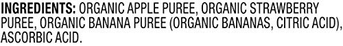 Plum Organics Applesauce, Strawberry & Banana, 3.17 Oz, 4 Ct