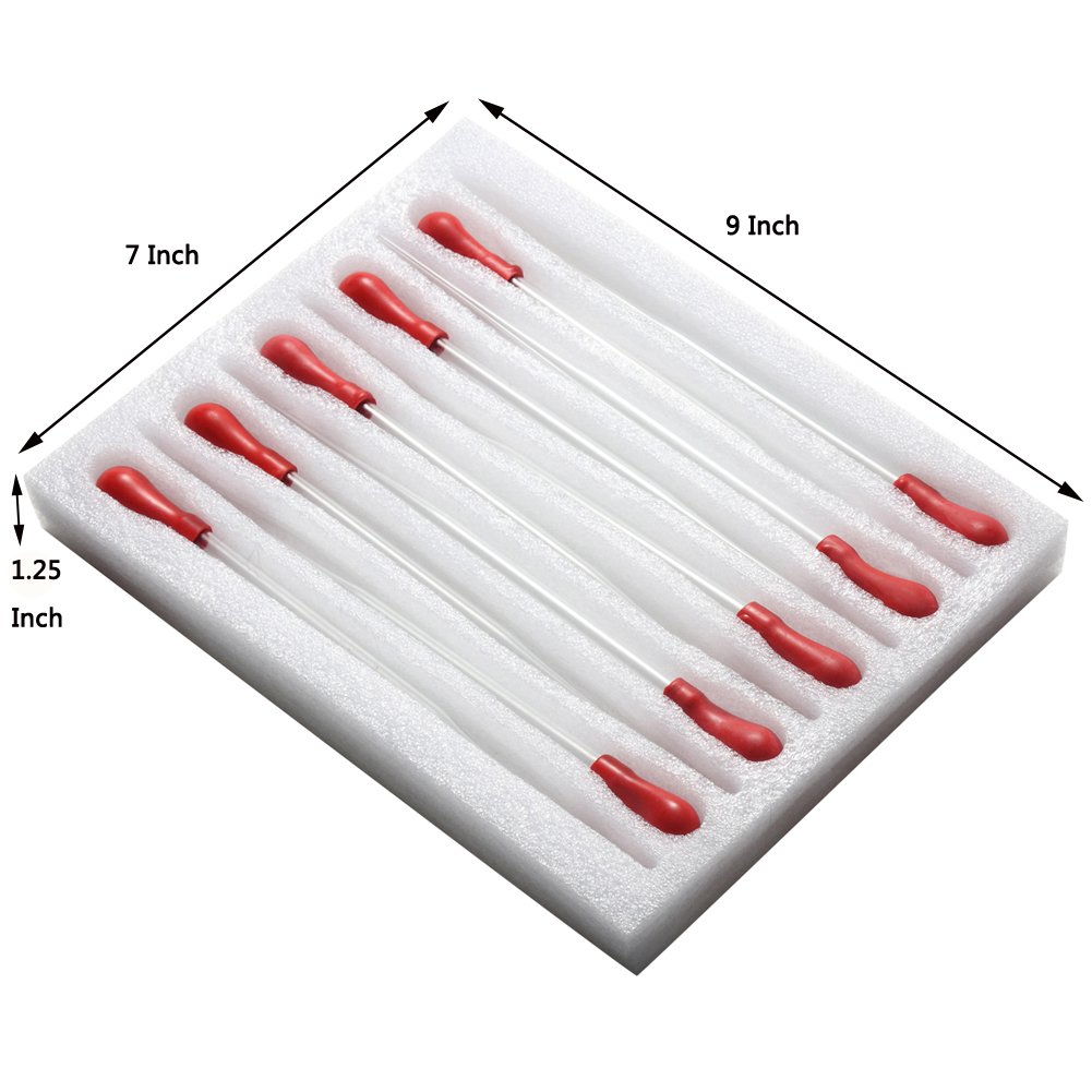 Glass Pipette Dropper with Red Rubber Cap Dropping Pipet Liquid Essential Oil Transfer 10 Pcs