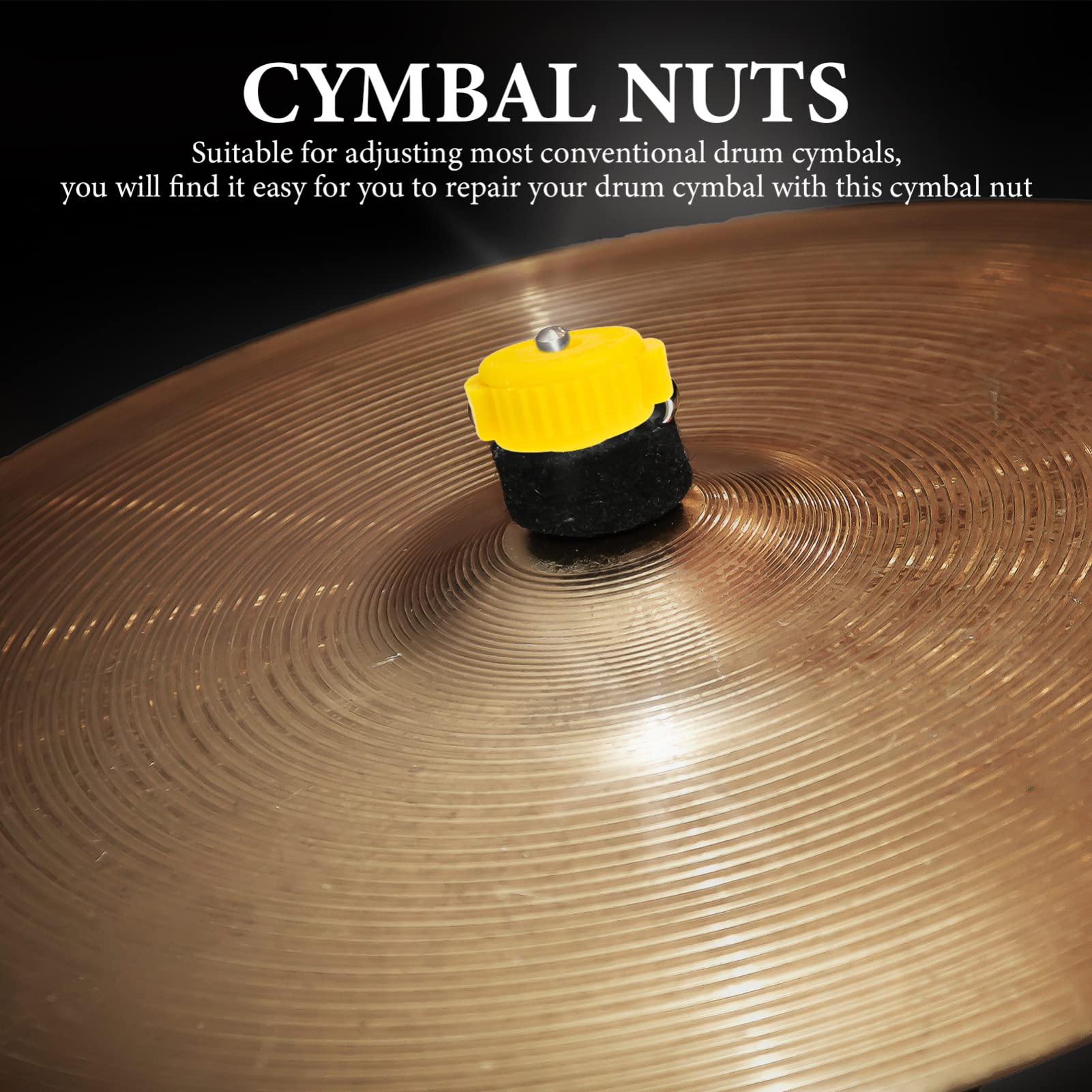 ARTIBETTER Drum Cymbal Nut Drum Set Practice Cymbal Low Volume Cymbal Pack Mute Cymbal Set