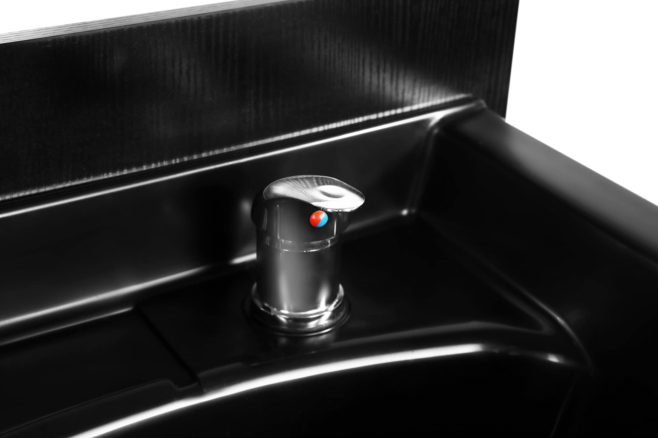 Beautystyle Shampoo Station Shampoo Bowl with Cabinet Portable Hair Wash Sink Black for Salon