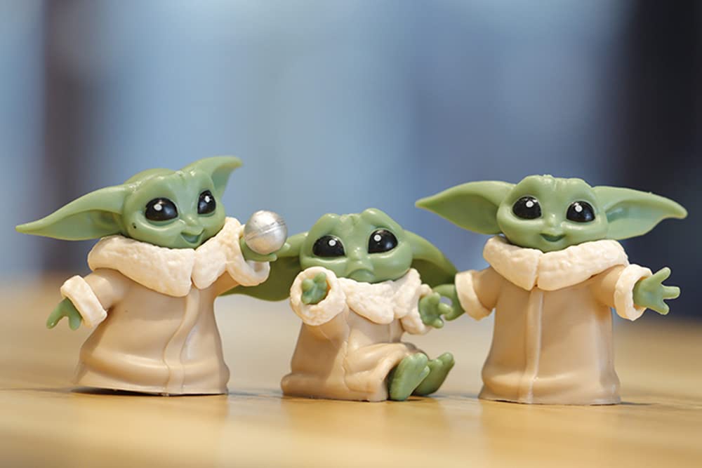Happay 6PCS Baby Yoda Set, 2.2-Inch Action Figures, Adorable Dolls for Kids, Fun Collectible Toys