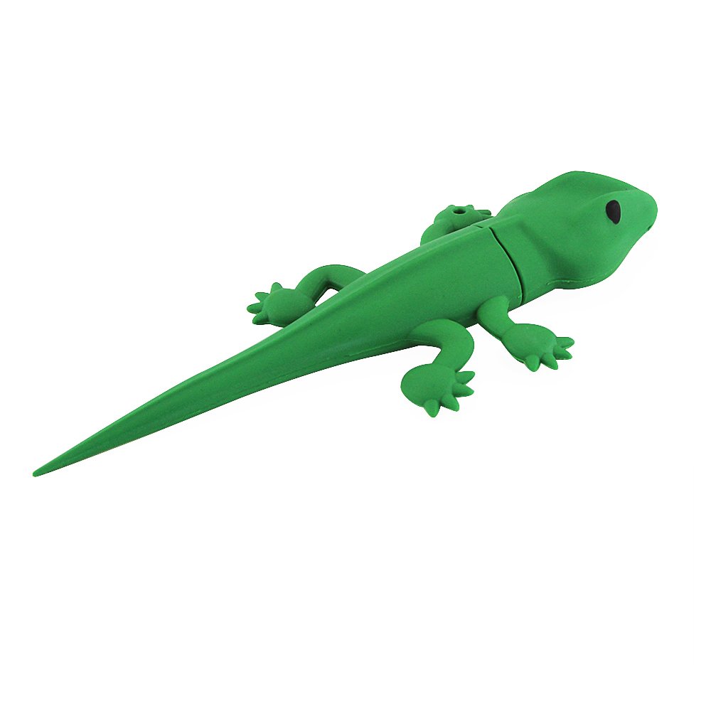 Usbkingdom 32GB USB 2.0 Flash Drive Cute Animal Green Gecko Lizard Shape Memory Stick Jump Drive Thumb Drives Flashdrive Pendrive