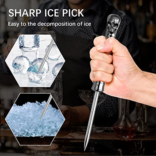 Beer Bottle Opener, Ice Pick with Safety Cover, Pick Tool for Breaking Ice, Non-slip Antiskid Handle for Picnics, Camping, Outdoor Activities, Bar, kitchen, And Restaurant (Black)