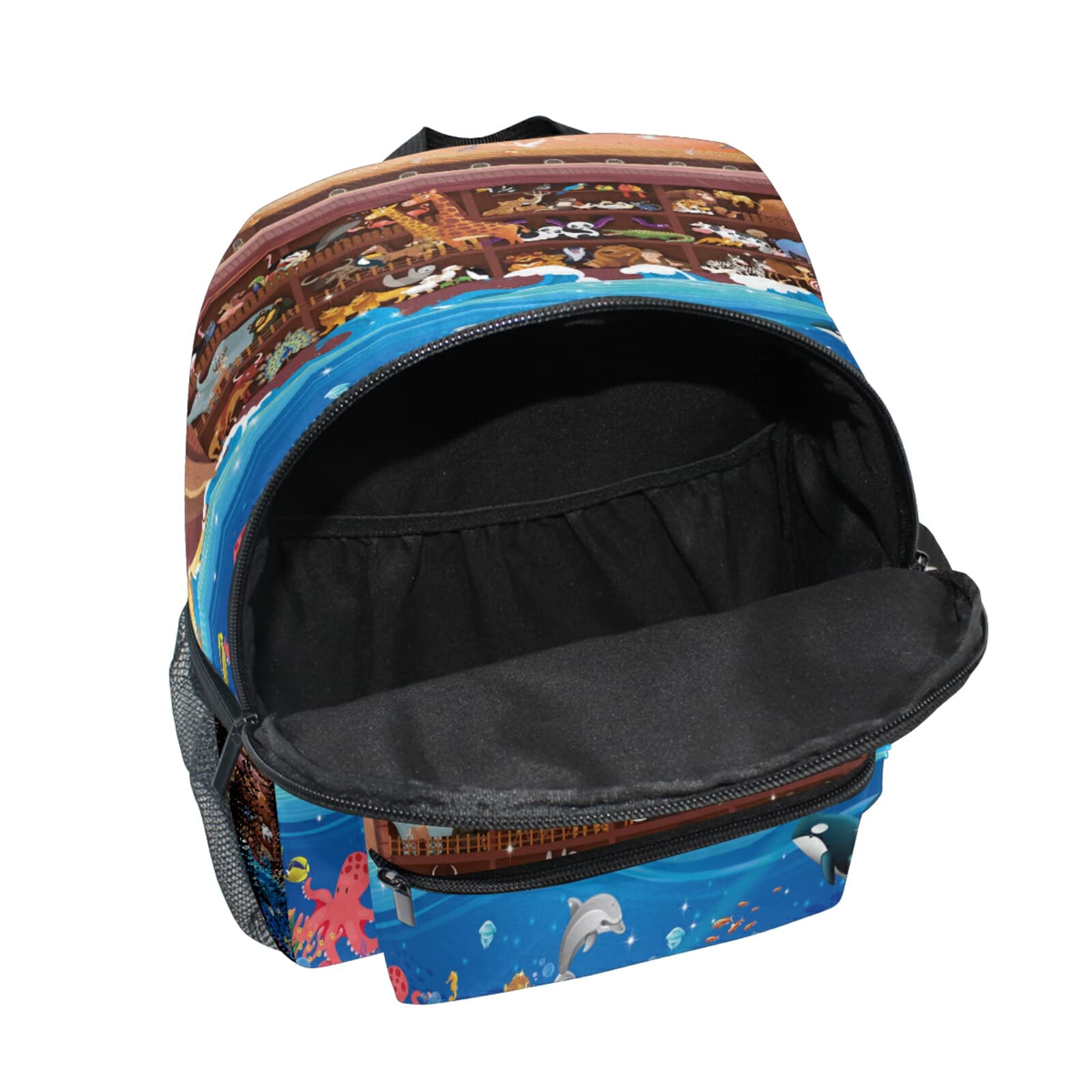 Animals on Noah's Ark Toddler Backpack for Kids-Boy's/Girl's Cute Children Kindergarten School Book Bag with Chest Strap