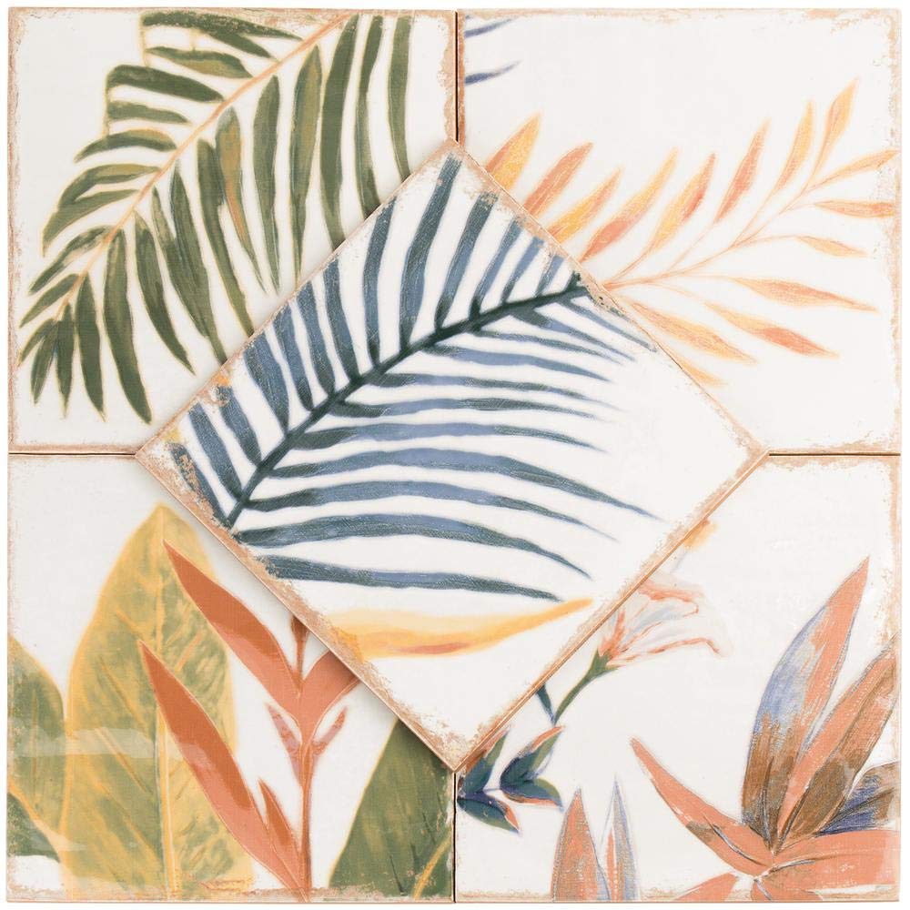Angela Harris Sonata Decor 8 in. x 8 in. Polished Ceramic Wall Tile (25 Pieces 10.76 Sq. Ft. / Box)
