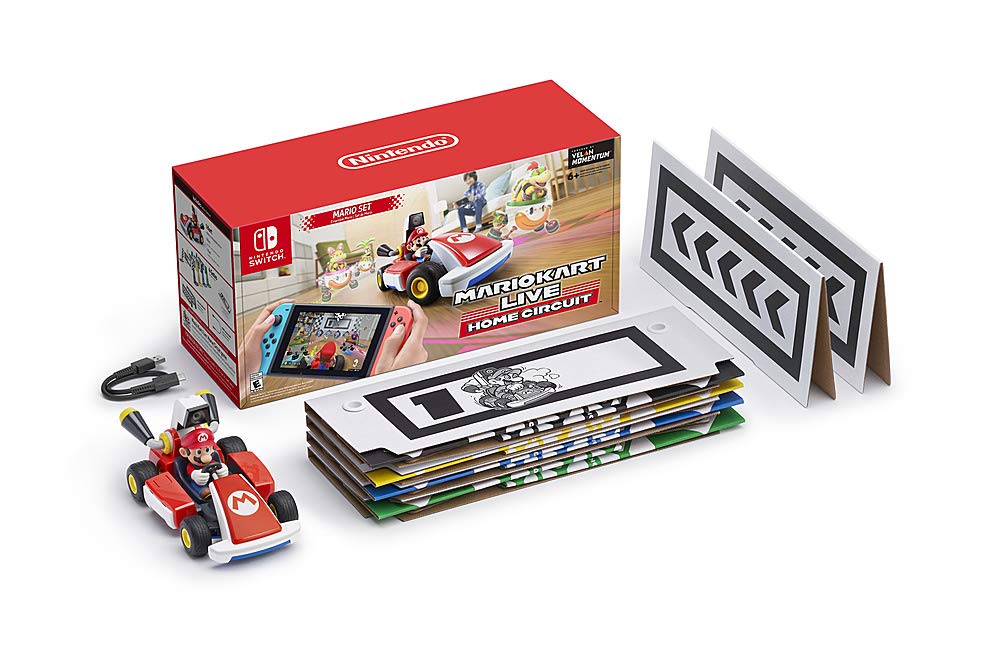 GALLIUMPI Newest Nintendo Mario Kart Live: Home Circuit - Mario Set Edition - RED - Family Holiday Gaming for Nintendo Switch or Switch Lite 13-in-1 Accessories Bundle for Nintendo Switch