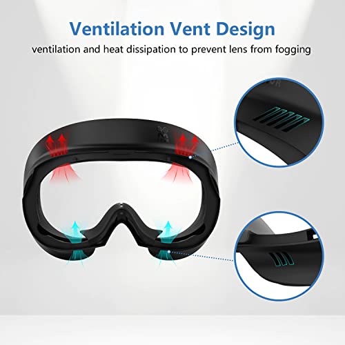 AMVR Face Cover for Pico 4/Pico 4 Ultra, Resilient Vent Leather Face Pad Replacement Soft Facial Cushion Interface Bracket Set Washable Lightproof Comfortable VR Accessories(Black, 3-in-1)