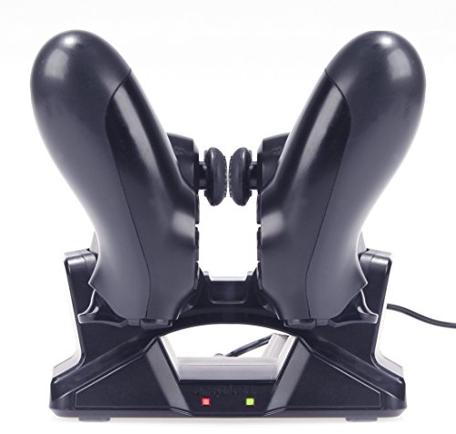 Amazon Basics Controller Charging Station for PlayStation 4 DualShock 4 Controllers - 4 Foot Cable, Black