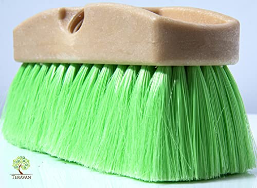 Teravan Green Obround Very Soft Flow Through Brush for Washing Vehicles and Boats (8 Inch)