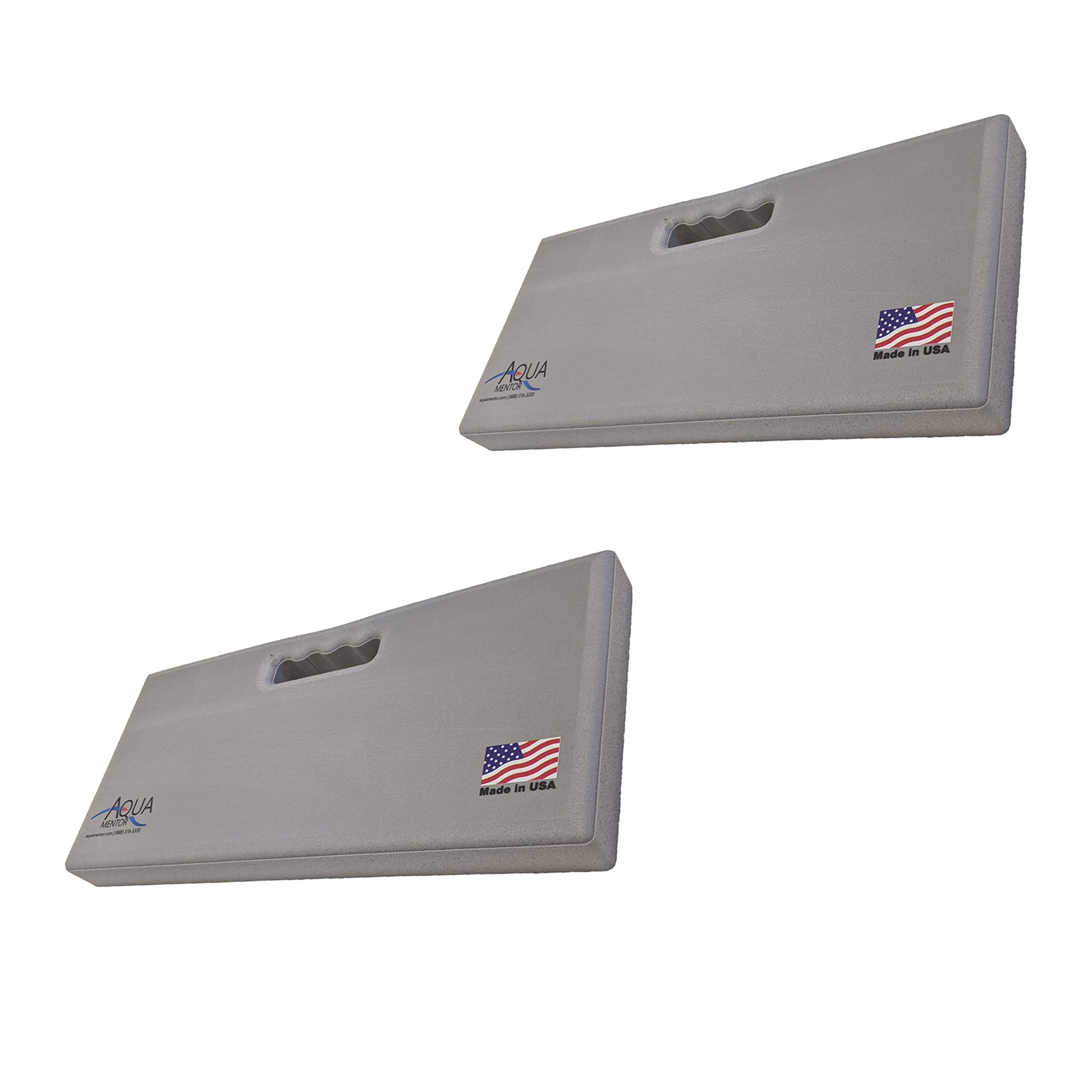 Aquamentor Kneeling Pad - Made in The USA - Firm, Durable and Thick Garden or Mechanics Foam Kneeling Pad, Great for Use Around The House, Garden, Job or Shop(17.5” x 8.0” x 1.5”, Gray, 2-Pack)