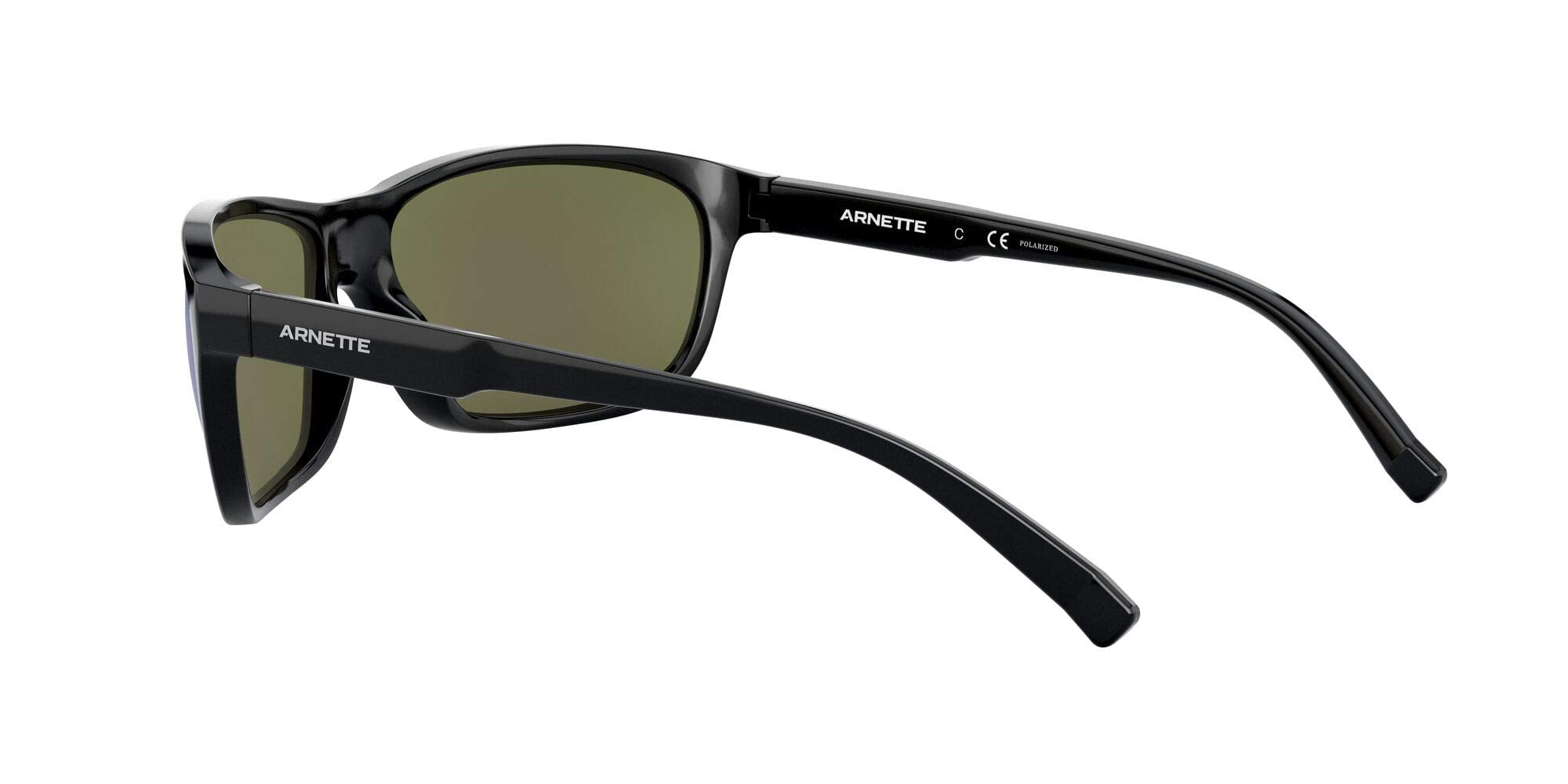 ARNETTE Unisex Sunglasses Shiny Black Frame, Grey-Black Lenses, 63MM