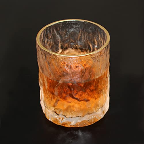 ANBFF Whiskey Glasses Set of 2, Rocks Glass, Vintage Drinking Glasses Cups, 7.4 oz Crystal Old Fashioned Tumblers with Premium Gift Box - for Bourbon, Scotch, Cocktails, Tequila, Cognac