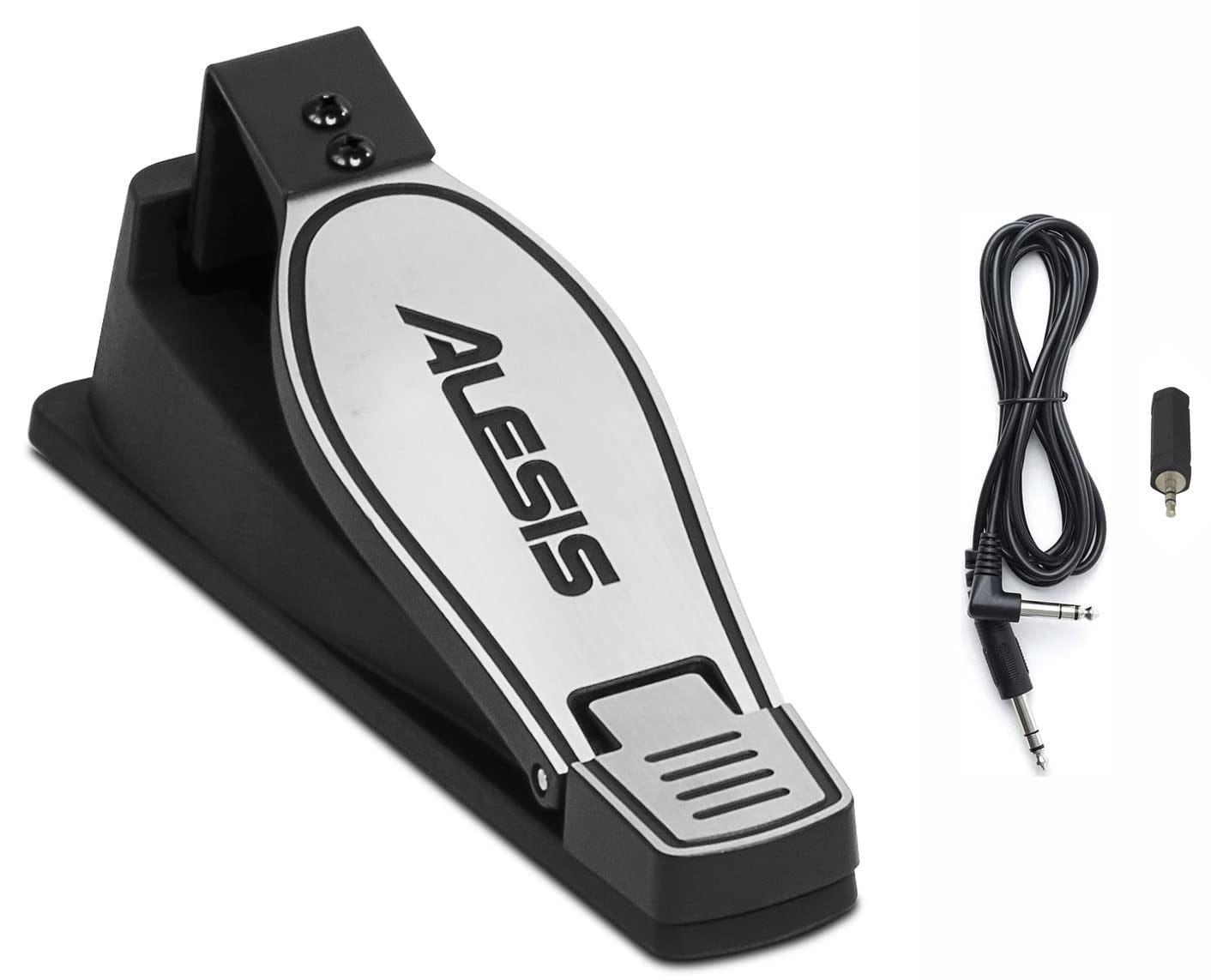 Alesis DMHat V2 Hi-Hat E-Drum Pedal and Silverline Audio 10ft Connection Cable/Adapter Bundle