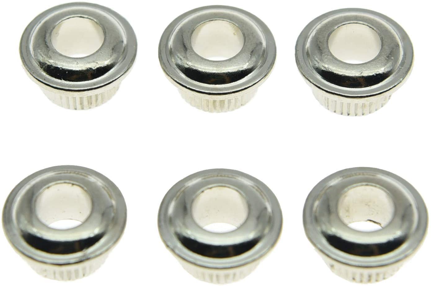 Dopro Metal Nickel 10mm Guitar Tuners Conversion Bushings Ferrules for Vintage Guitar Tuning Keys