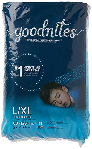 GoodNites Underwear for Boys Jumbo Pack, White, Large/X-Large, 11 Count
