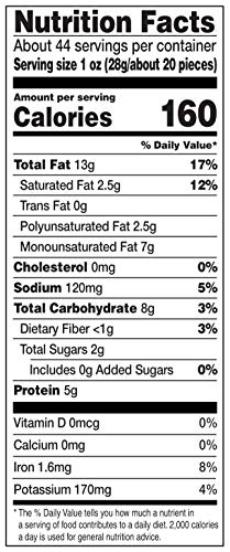 Amazon Brand - Happy Belly Fancy Whole Cashews, Roasted and Sea Salted, 44 ounce (Pack of 1)