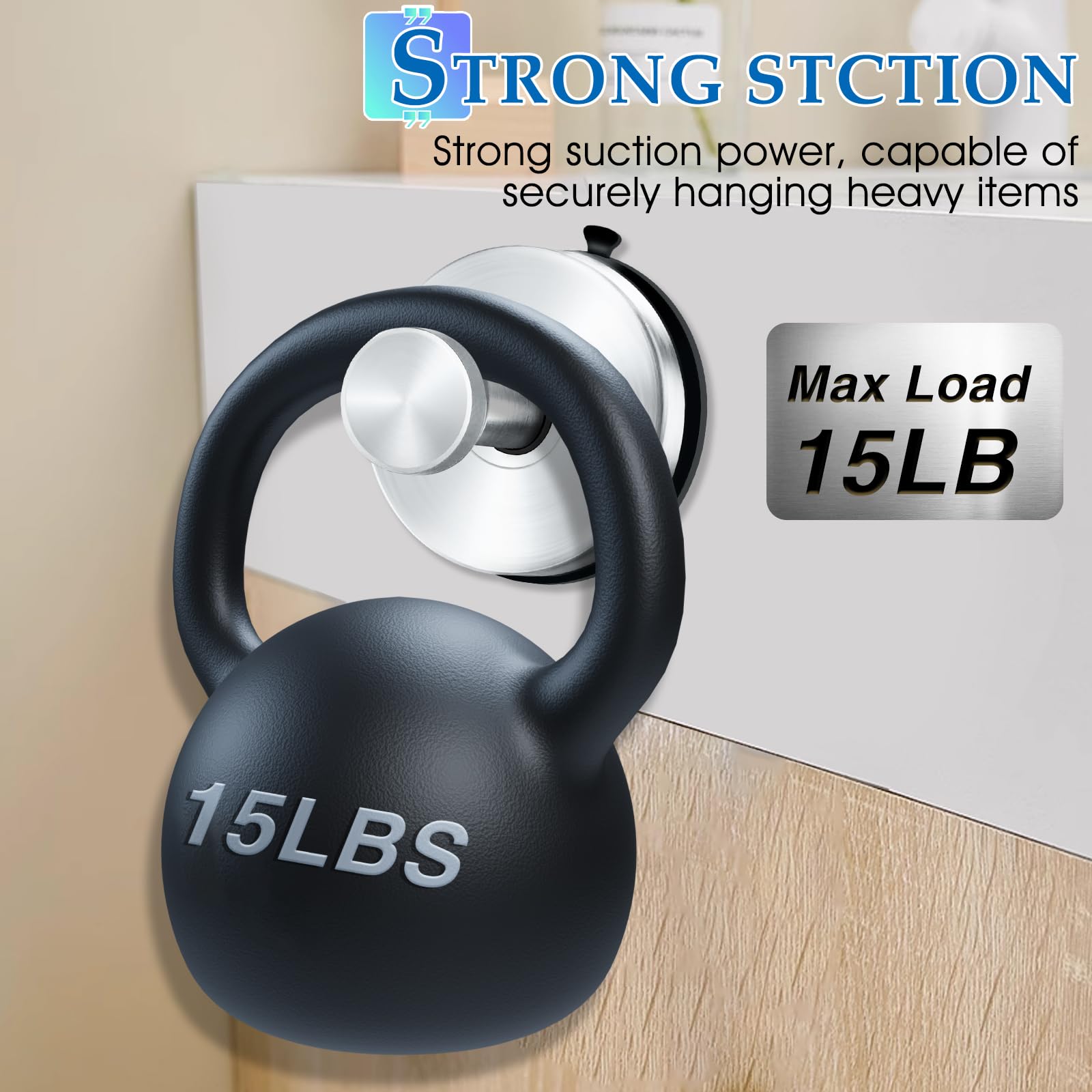 WAYCOM Suction Cup Hooks for Shower, 2Pcs Towel Hooks for Bathroom Wall SUS304 Vacuum Stainless Steel Shower Hooks Bathroom, Kitchen, Glass Door, Tile β Loofah, Towel, Coat, Bath Robe Hook Holder