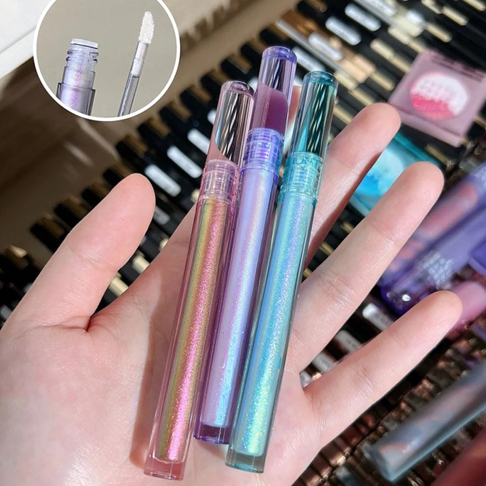 AMY'S DIARY 8 Colors Liquid Shimmer Eye Shadow Kit - Sparkling Metallic High Pigmented Glitter Eye Shadow, Quick Drying Long Lasting Creates Dimensional Beauty Eye Looks