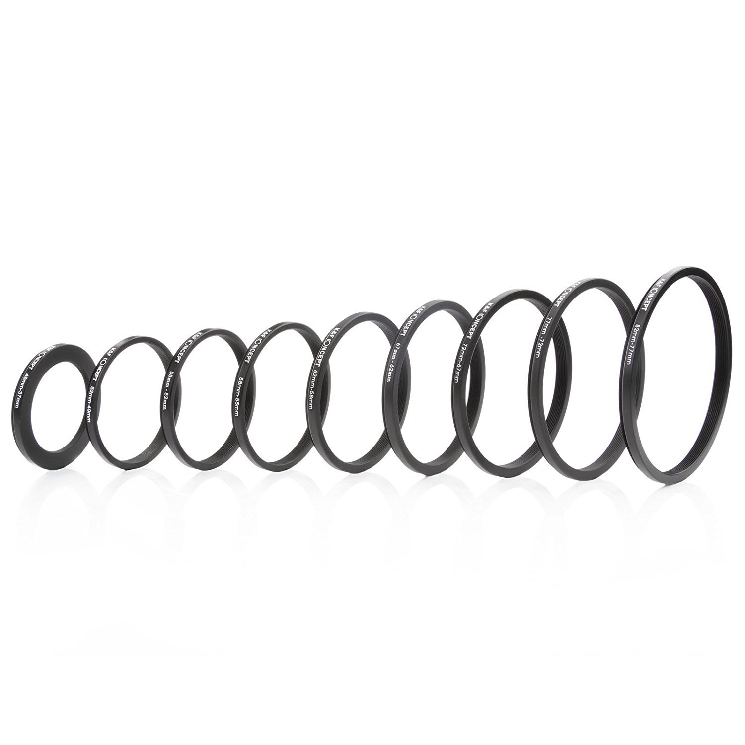 82mm Variable ND2-400 Lens Filter & 18 Pcs Filter Adapter Rings, 1-9 Stops Adjustable Neutral Density Filter and Filter Up & Down Filter Adapter Ring Kit