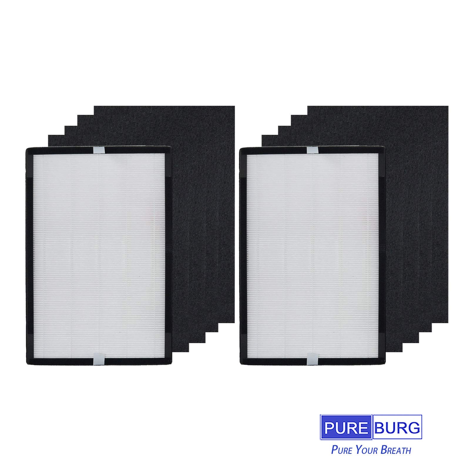 PUREBURG 2-Pack Replacement Set Compatible with GermGuardian AC5600WDLX/AC5600W, FLT5600,FLT56CB4,Filter N