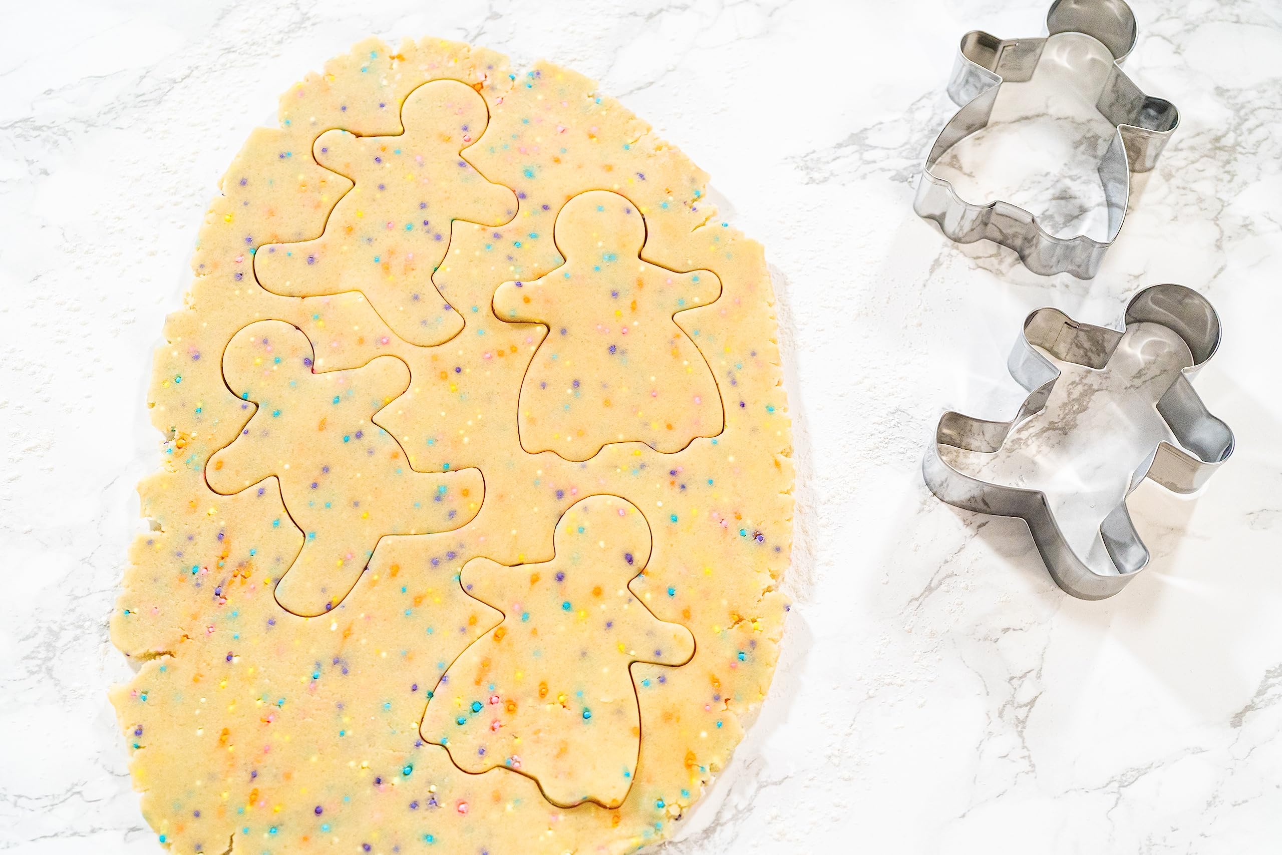 Bakerpan Stainless Steel Gingerbread Cookie Cutters, Boy and Girl Gingerbread Cookie Cutter Set - 3.5 Inch