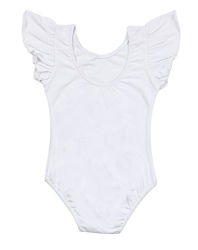 Newborn Baby Girls Flutter Sleeve One-piece Romper Ruffle Leotard Cute Bodysuit Outfits