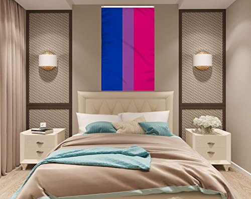 Bisexual Pride Flag (3x5 Feet) - Vivid Color and Fade Proof - Canvas Header and Double Stitched