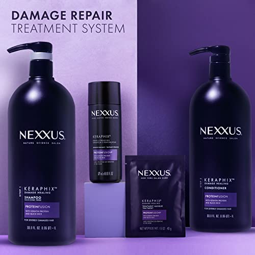 Nexxus Keraphix ProteinFusion Conditioner with Keratin Protein and Black Rice Conditioner for Damaged Hair 33.8 oz