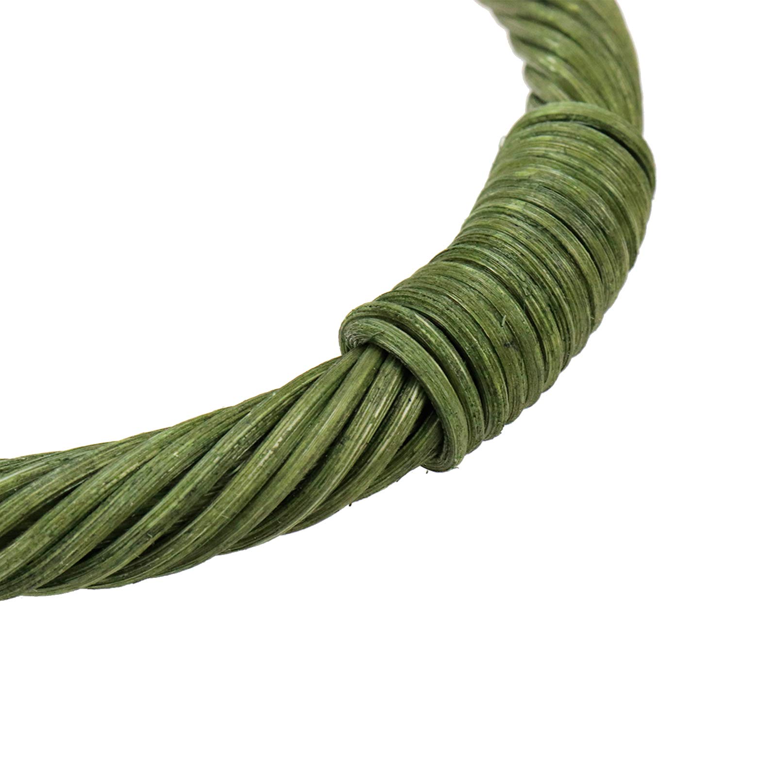 Geesatis 4 Pcs Rattan Purse Handbag Handles Inside Diameter 10 cm / 4 inch Bag Handles for Bag Making Handicraft DIY Bags Accessories, Green