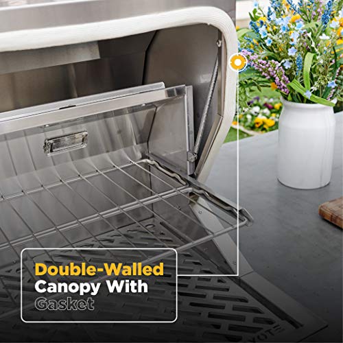 Coyote 36 Inch Built In Pellet Grill, Stainless Steel, 787 sq. inch Cooking Area - C1P36