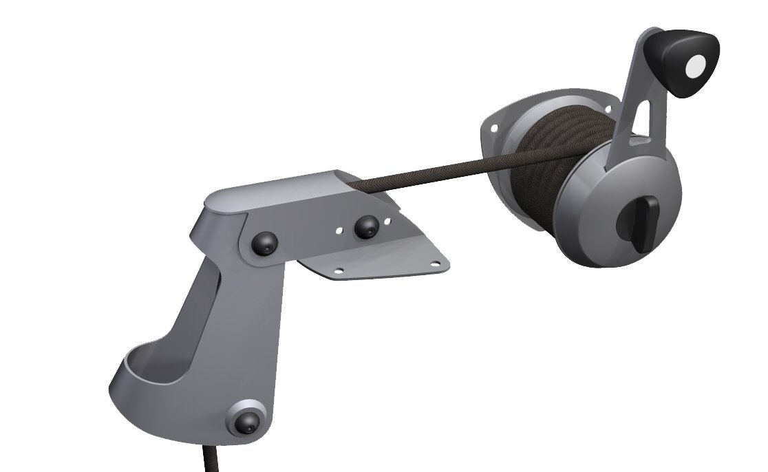 Attwood 13710-4 Anchor Lift System, Lifts and Drops Anchor, Heavy-Gauge Steel, Self-Lubricating Nylon Wheels