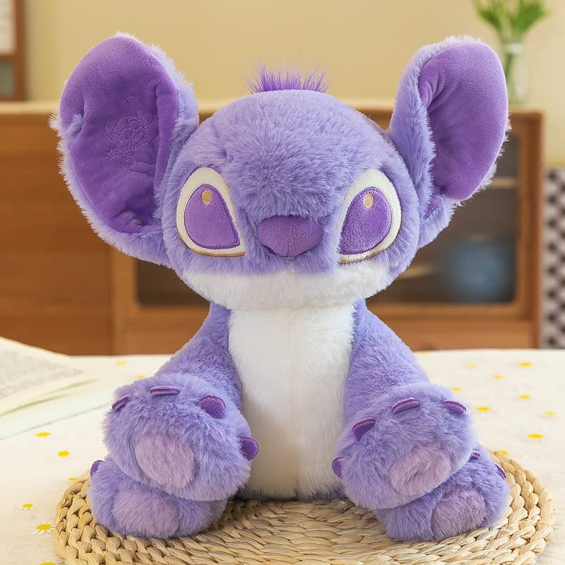 DPUSH® 10" / 14" / 20" Jumbo Purple Stltch Plush - Violet Little Monster Stuffed Animal - 100% Polyester Anime Plushies Pillow - Embroidered Stitching - Skin-Friendly and Soft Collectible