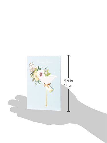 Birthday Card for Her - Birthday Cards Female - Friend Birthday Card- Elegant Floral Cocktail Design