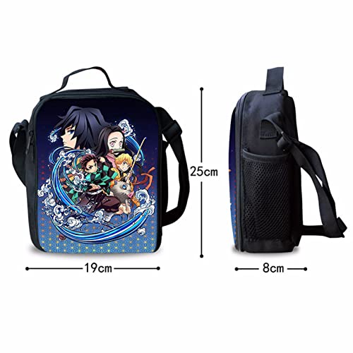 Anime Backpack Unisex 3D Printed Novelty Backpack Lunch Bag Pencil Case 3 Piece Backpack Set Travel Bag Daily Backpack A4-One Size
