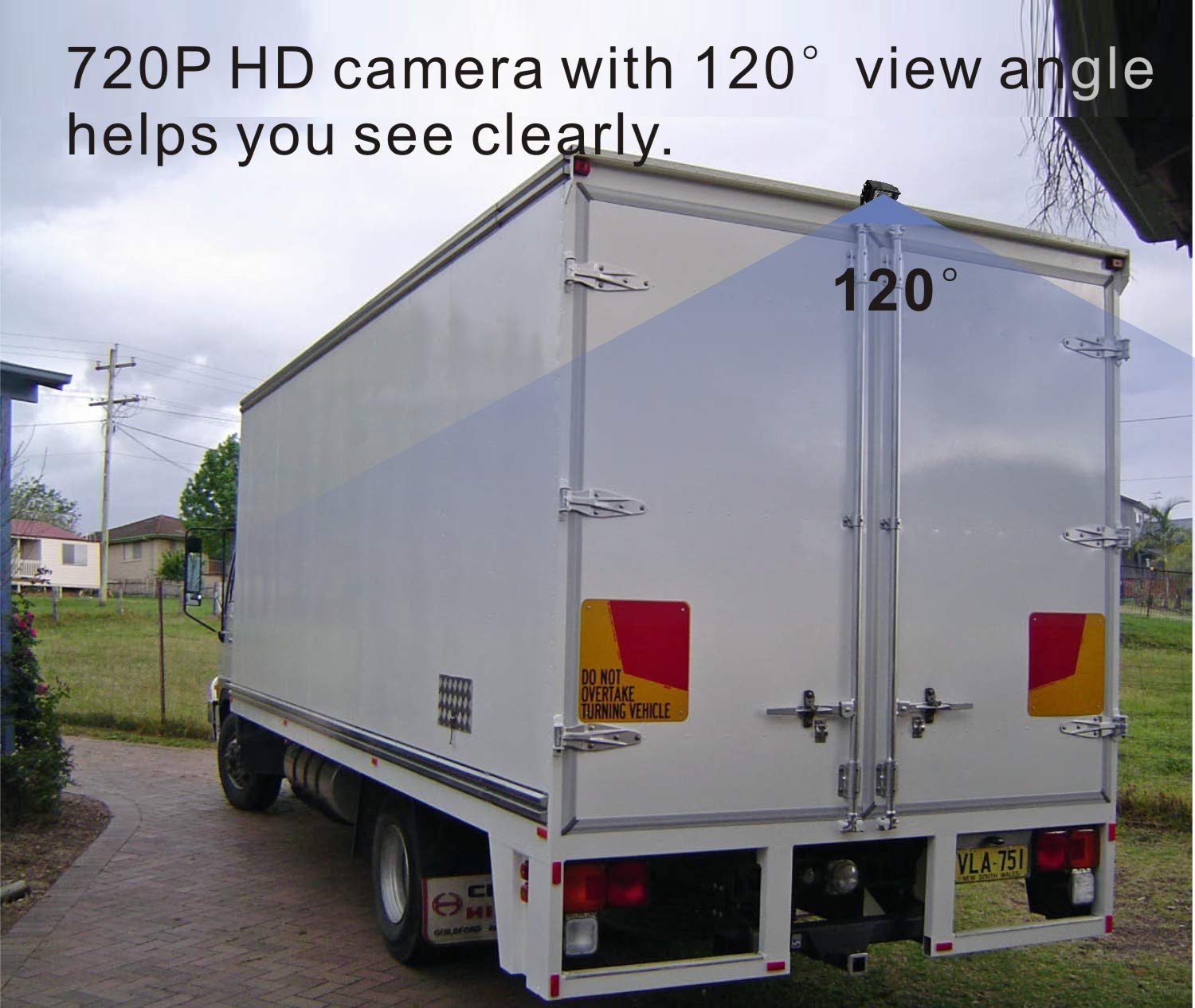 AHD 720P 9" Reverse Rear View Backup Camera System with TVS Protection Night Vision Waterproof IP69K Camera Mirror/FLIP Image for Tractor/Truck/RV/Bus/Motorhome/Excavator/Caravan/Skid Steer/Harvester